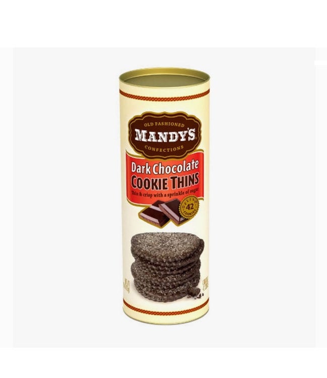 Mandy's Dark Chocolate Cookies Thins 4.6 oz | Edibles N More - Old Time ...
